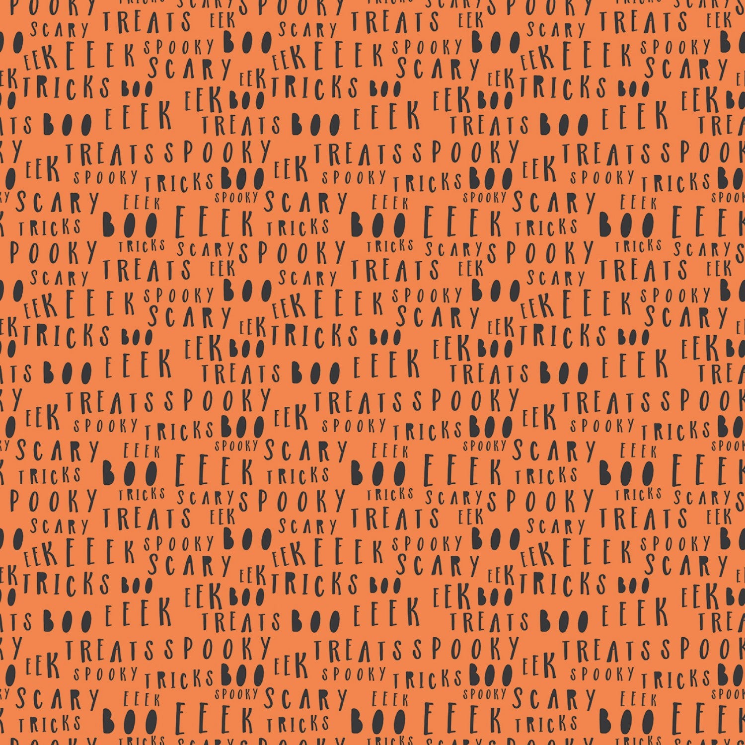 Riley Blake Designs Hey Bootiful Words Orange Cotton Fabric C13134-Ora