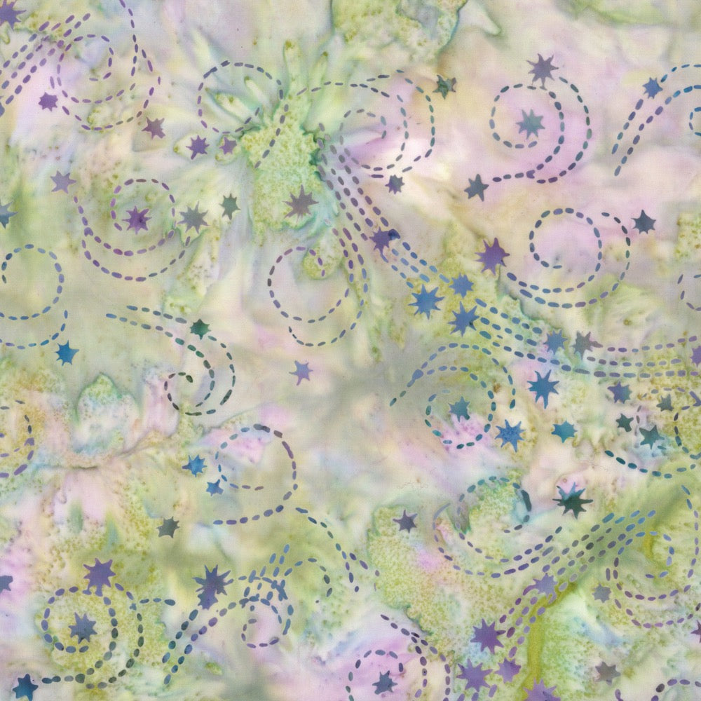 Hoffman Fabrics Abalone Purple Snow Swirl Batik Fabric G2209-185-Abalo