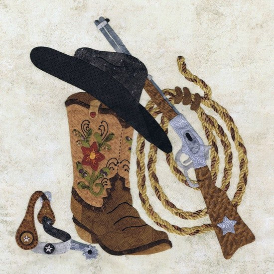 P3 Designs Happy Trails Western Applique Quilt Pattern Set