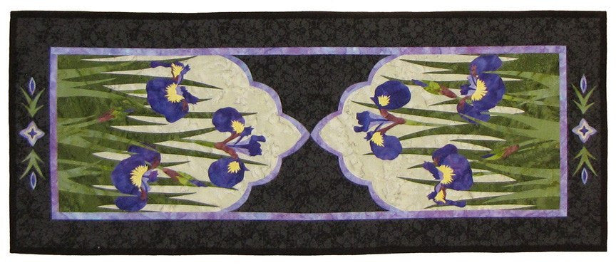 Wildfire Designs Alaska Wild Iris Table Runner Applique Quilt Pattern