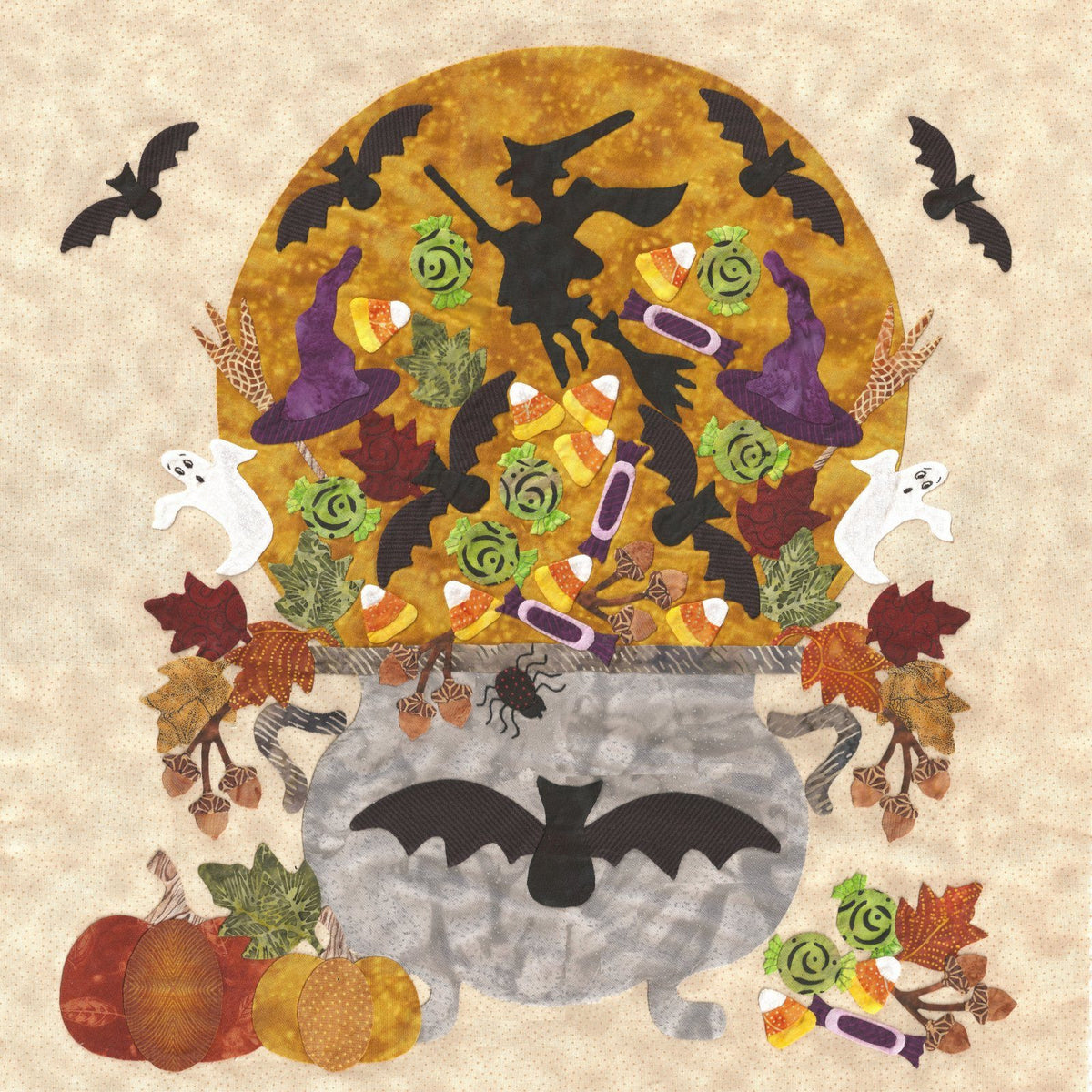 P3 Designs Baltimore Halloween Holiday Applique Quilt Pattern Set ...