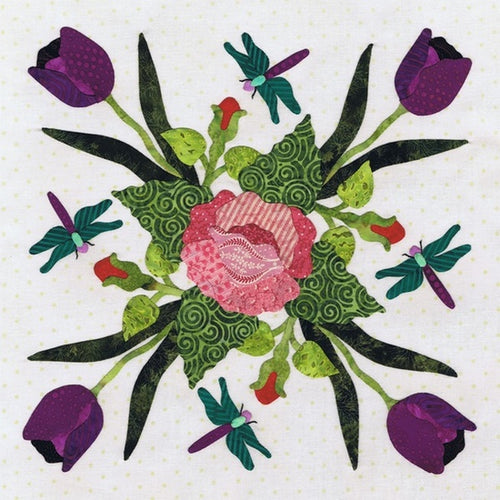 P3 Designs Baltimore Spring Floral Applique Quilt Pattern Set