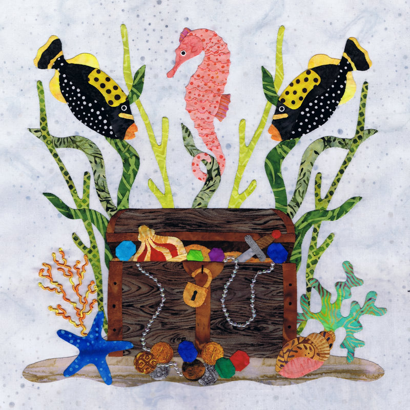 P3 Designs Octopus Garden Ocean Applique Quilt Pattern Set