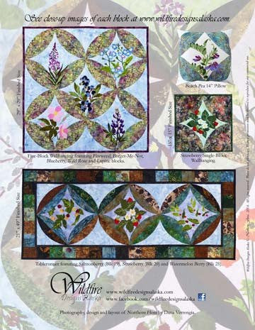 Wildfire Designs Alaska Northern Flora Applique Quilt Pattern ...
