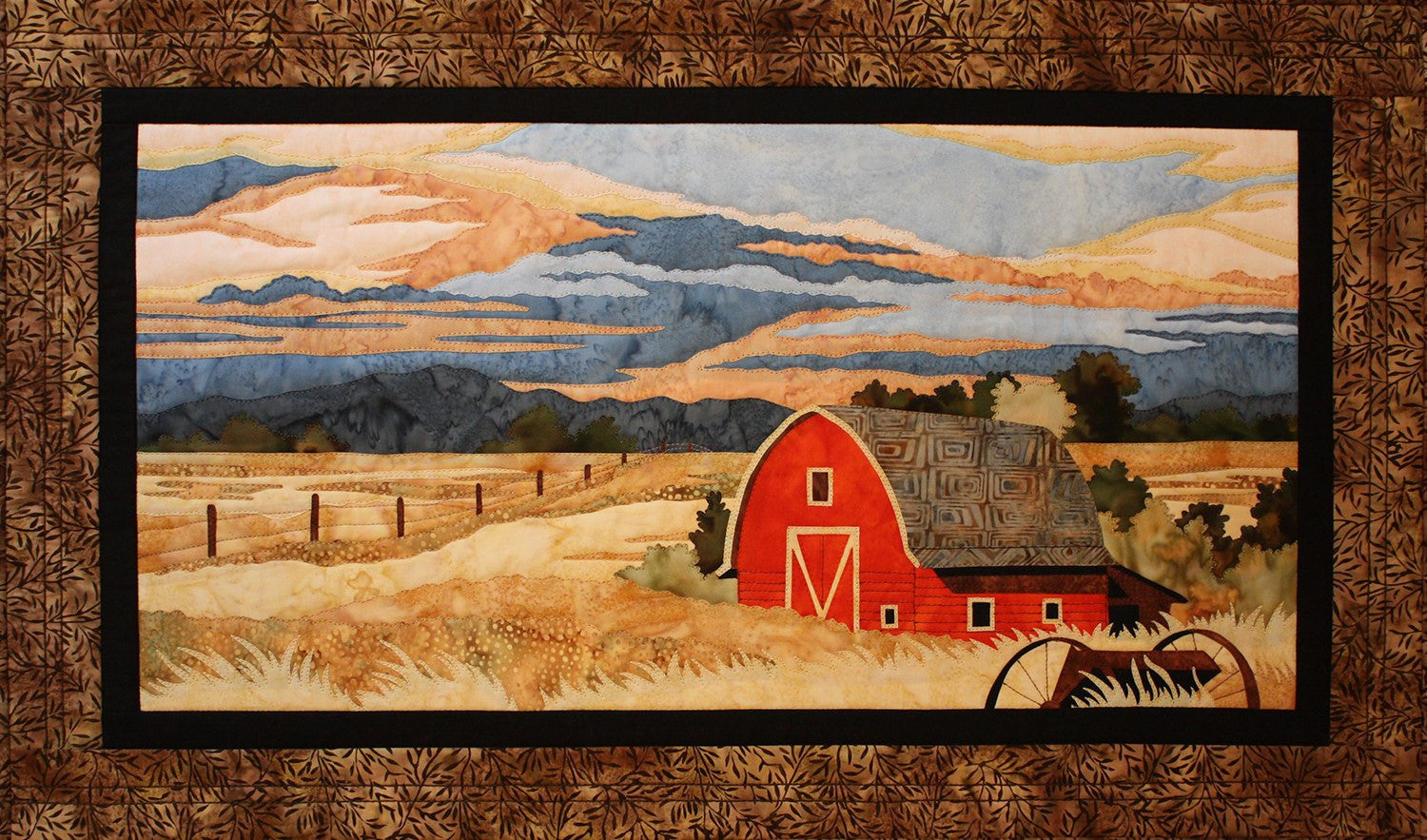 Toni Whitney Design The Back Forty Red Barn Landscape Applique Quilt P