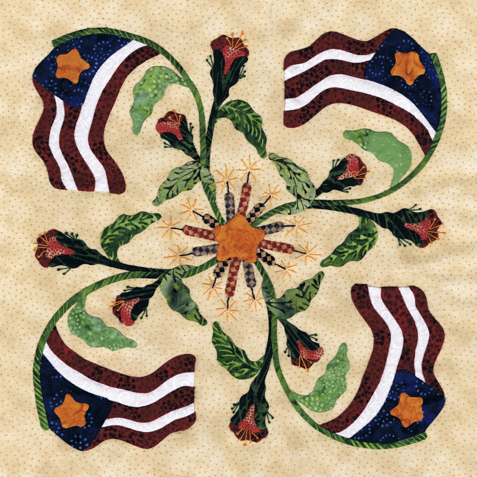 P3 Designs Baltimore Liberty Patriotic Applique Quilt Pattern Set